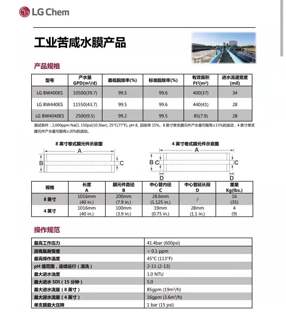 韩国LG BW440ES_上海甘景环保科技有限公司,水处理滤芯,家用净水器,玻璃钢罐